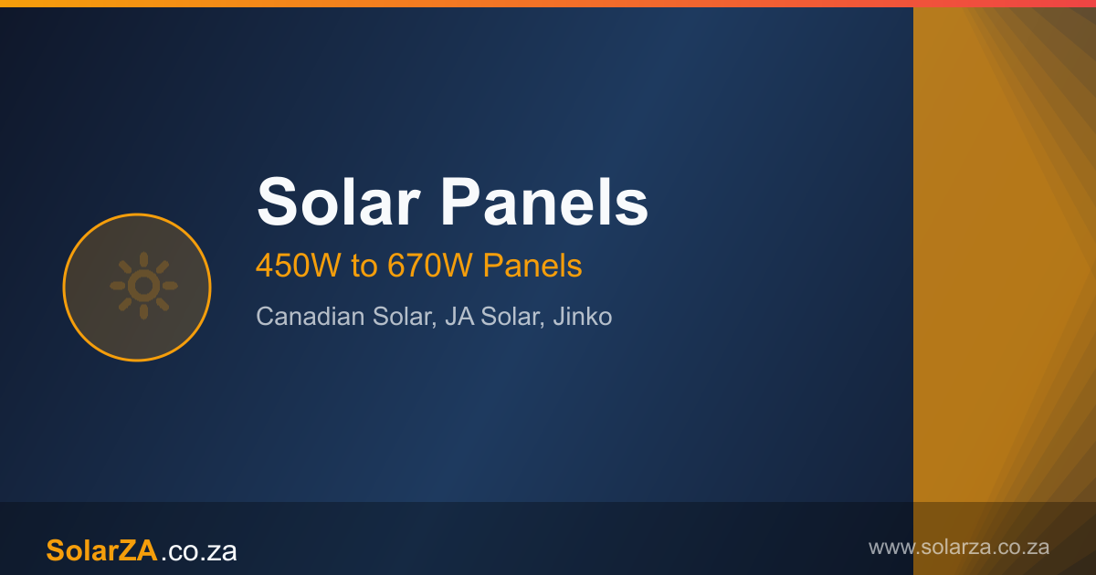 Solar Panel Prices South Africa 2026 - Complete Price Guide | SolarZA